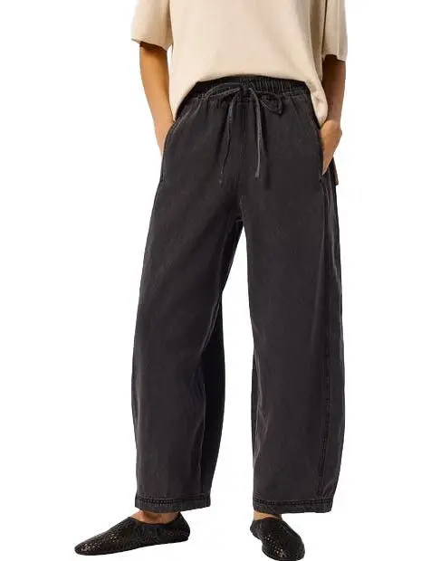 Whistles Casual Denim Barrel Trouser - Washblack