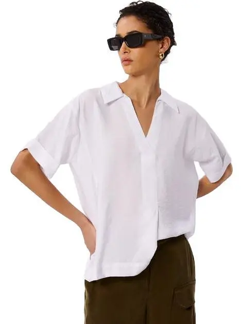 Whistles Sasha Relaxed Shirt - White