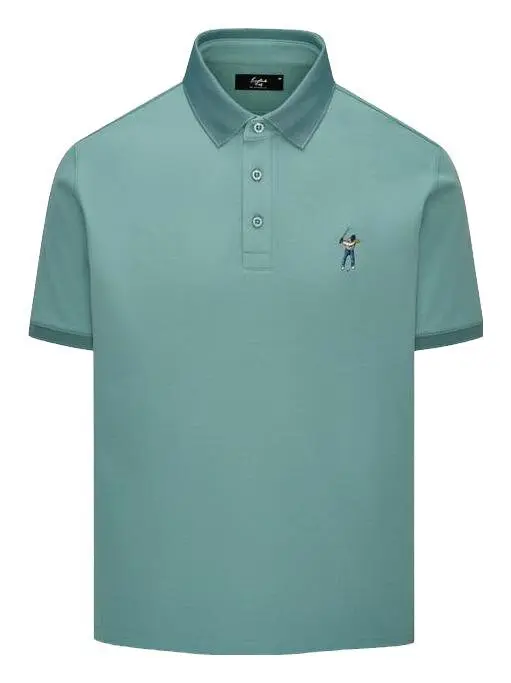 EASTSIDE GOLF Core Cotton Blend Piqué Polo - Mineral Green