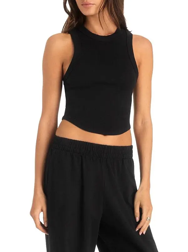 Vitamin A® Daybreak Essential Crop Tank - Black
