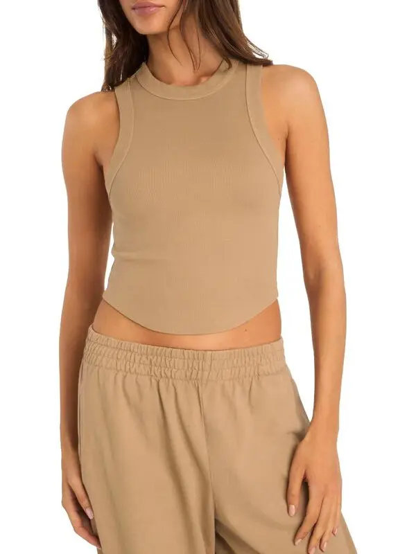 Vitamin A® Daybreak Essential Crop Tank - Latte