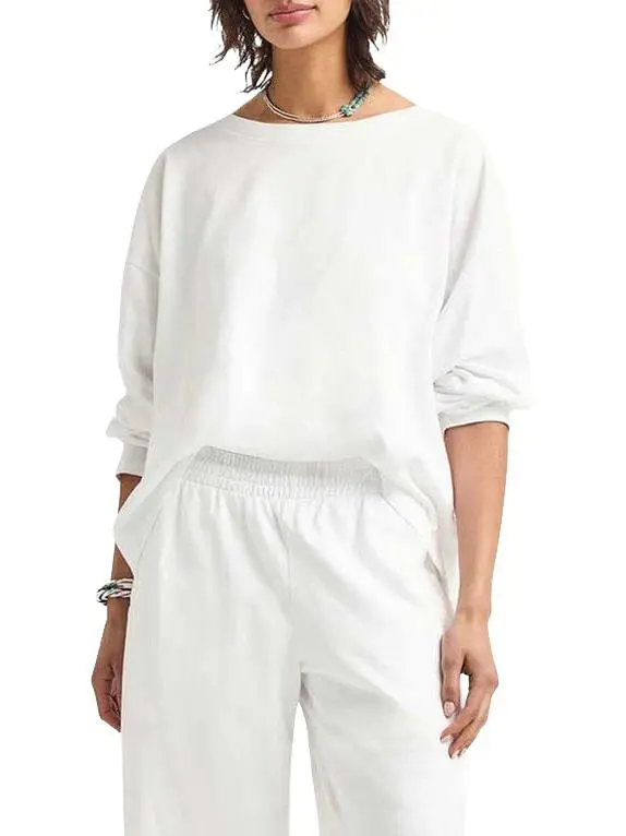 Vitamin A® Relaxed Fit Cotton-blend Sweatshirt - White