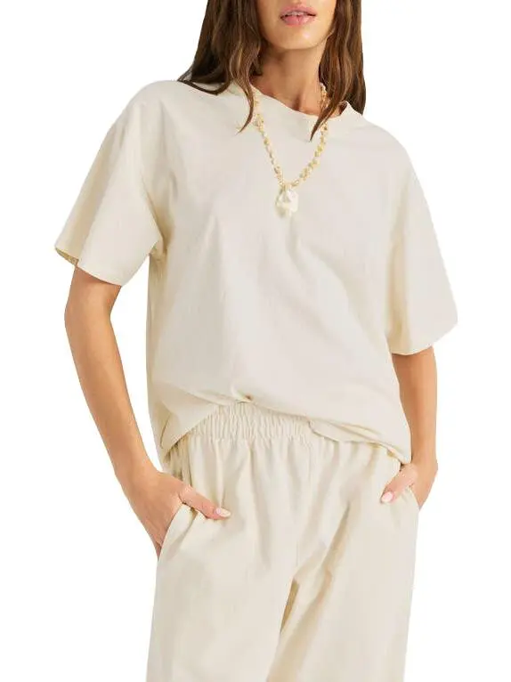 Vitamin A® Oversized Boyfriend T-shirt - Cream