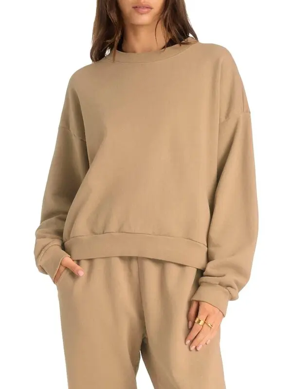Vitamin A® Classic Cotton Sweatshirt - Latte
