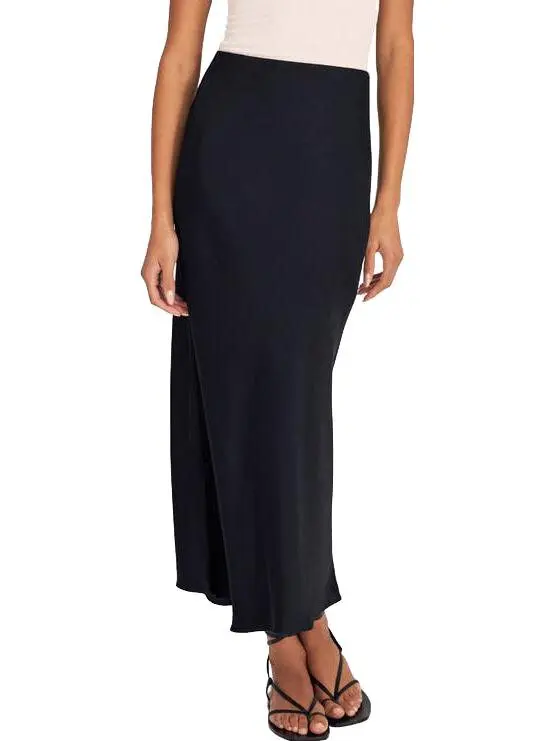 FAVORITE DAUGHTER The Favorite Satin Skirt - Black