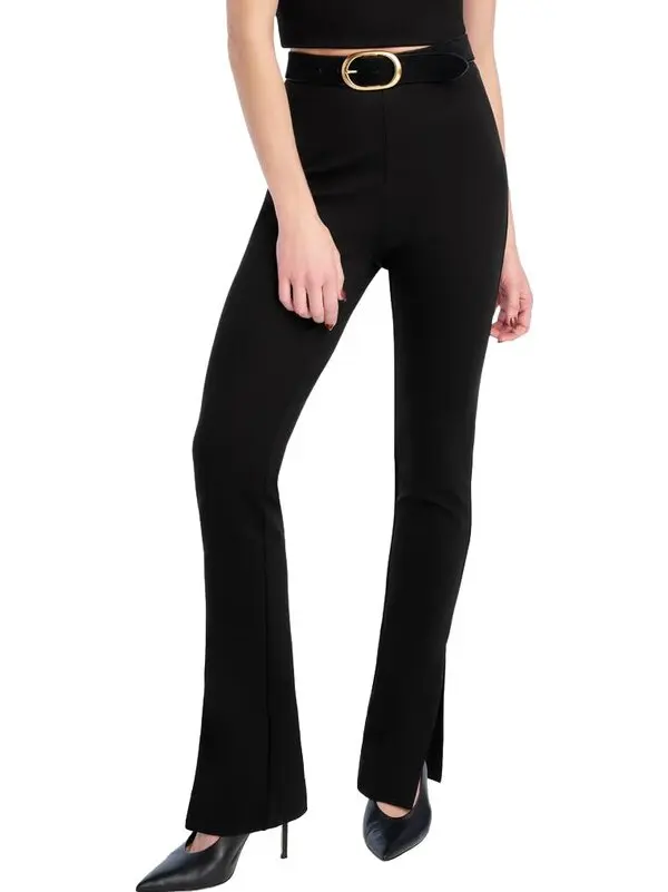 FAVORITE DAUGHTER The Pointe Ponte Knit Pants - Black