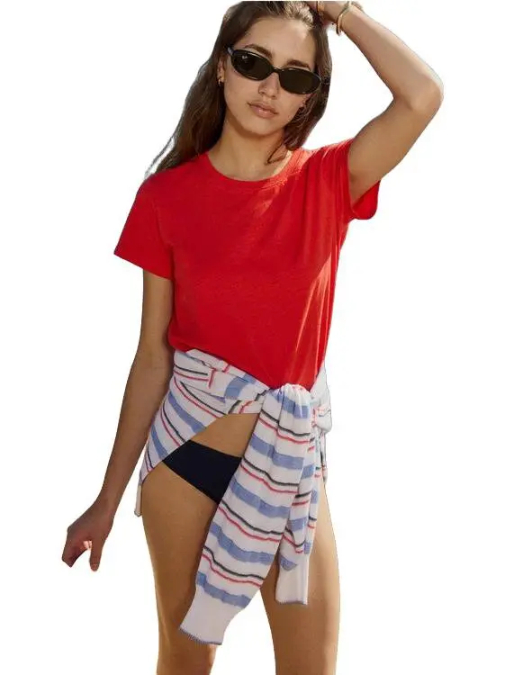 Splendid Louisa Short Sleeve Tee - Natural