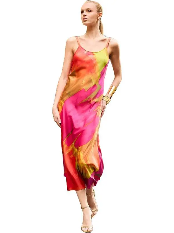 Natori Soleil Slip Dress - Stripe