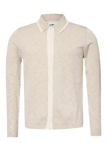 NOBL Koda Button-up Knitted Top - Beige