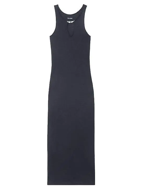 Zadig&Voltaire Tiffania Wings-brooch Maxi Dress - Encre