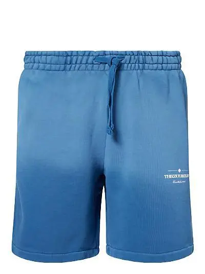 THE COUTURE CLUB Logo-print Cotton Shorts - Cobalt