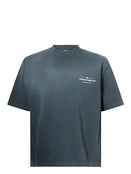 THE COUTURE CLUB Spray-wash Logo-print Cotton T-shirt - Black