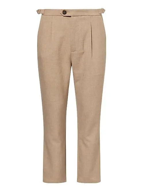 NOBL Julian Tailored Woven Trousers - Greige