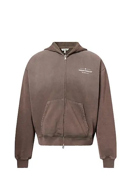 THE COUTURE CLUB Cotton Zip-up Hoody - Brown