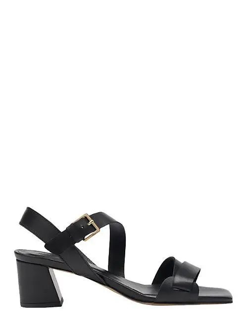Whistles Strappy Leather Heeled Sandals - Black