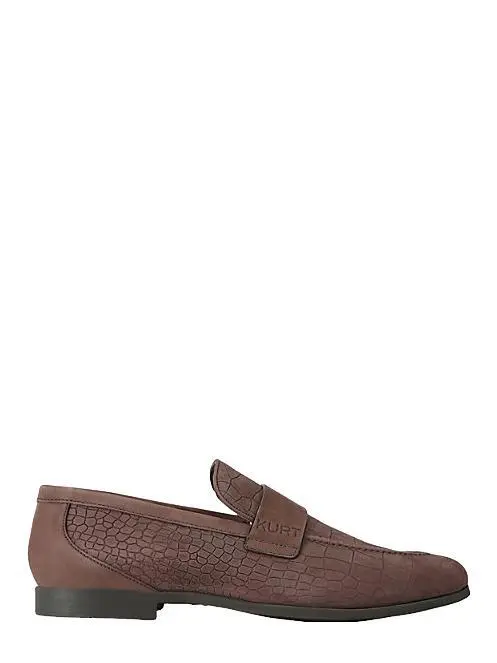 Kurt Geiger Aldgate Flex Nubuck-leather Loafers - Dark Brown