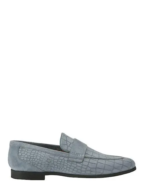 Kurt Geiger Aldgate Flex Suede Loafers - Mid Blue