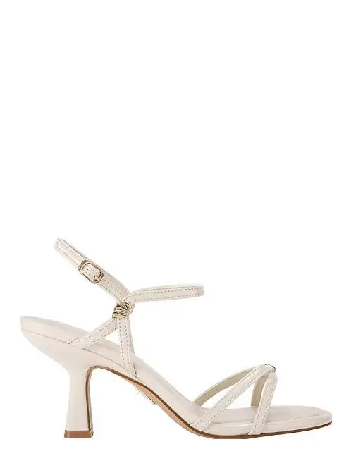Steve Madden Posy Faux-leather Heeled Sandals - White