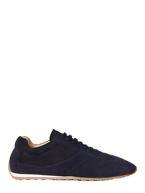 Whistles Panelled Suede Trainers - Navy