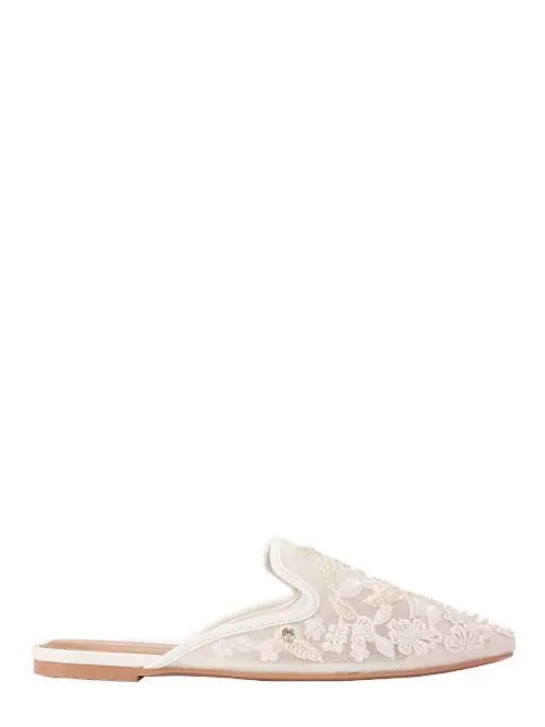 Carvela Evelina Lace Mules - Cream