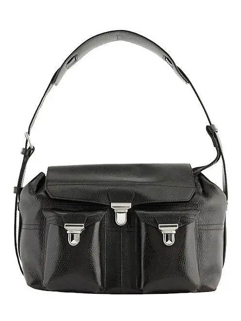 LEMAIRE Gear Medium Leather Shoulder Bag - Espresso