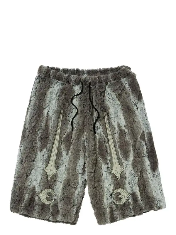 THUG CLUB Bone Fur Shorts - Cream
