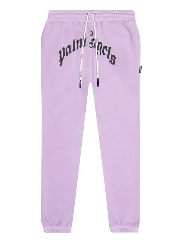 Palm Angels Gd Curved Logo Sweatpants - Purple