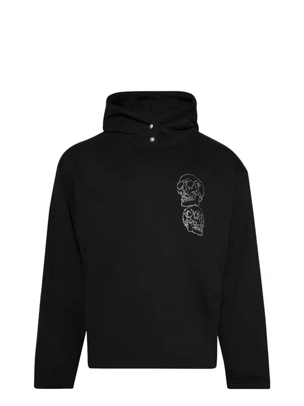 THUG CLUB Angels Crystal Embellished Hoodie - Black