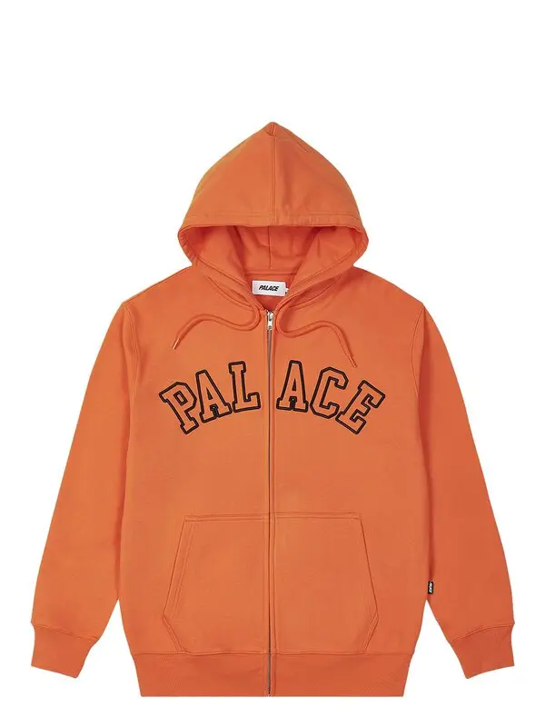 PALACE Outline Arch Zip Hood - Orange