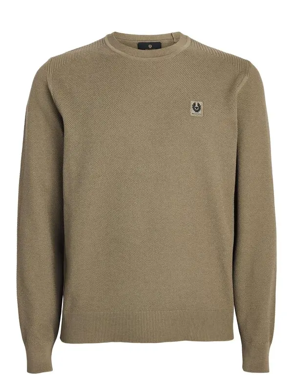 Belstaff Silk-organic Cotton Coast Sweater - Green