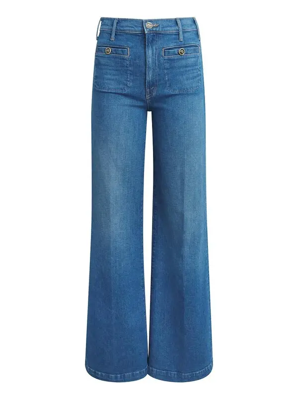 MOTHER The Hustler Stashed Roller Sneak Jeans - Blue