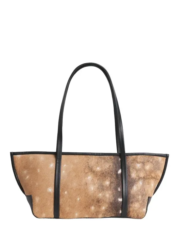 ST. AGNI Leather Bateau Tote Bag - Brown