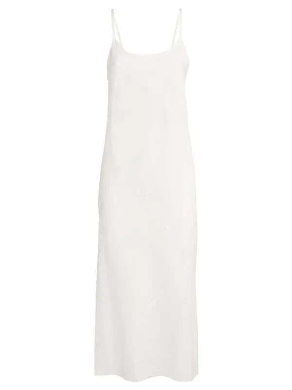 LAUREN MANOOGIAN Bias Slip Midi Dress - White