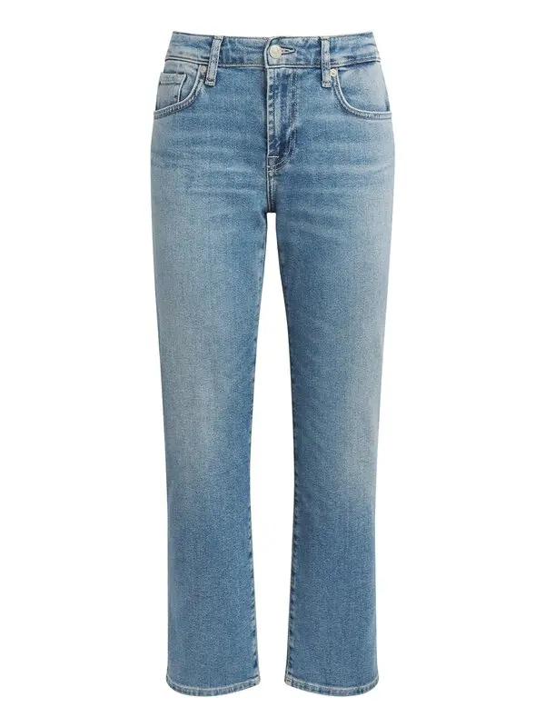 7 For All Mankind Calie Mid-rise Straight Jeans - Blue