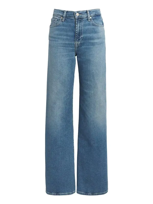7 For All Mankind Lotta High-rise Wide-leg Jeans - Blue