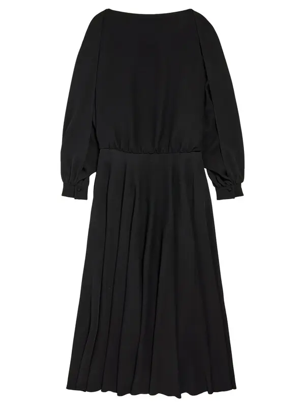 Balenciaga Silk-wool Balloon Maxi Dress - Black