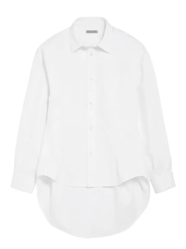 Balenciaga Cotton-silk Oversized Shirt - White