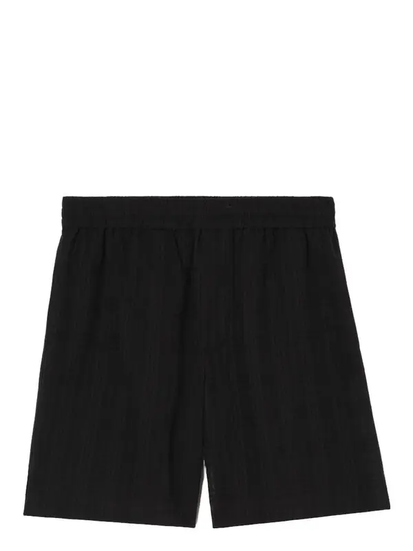 Burberry Check Cotton Voile Shorts - Black