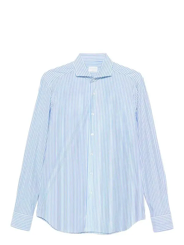XACUS Striped Long-sleeve Shirt - Blue