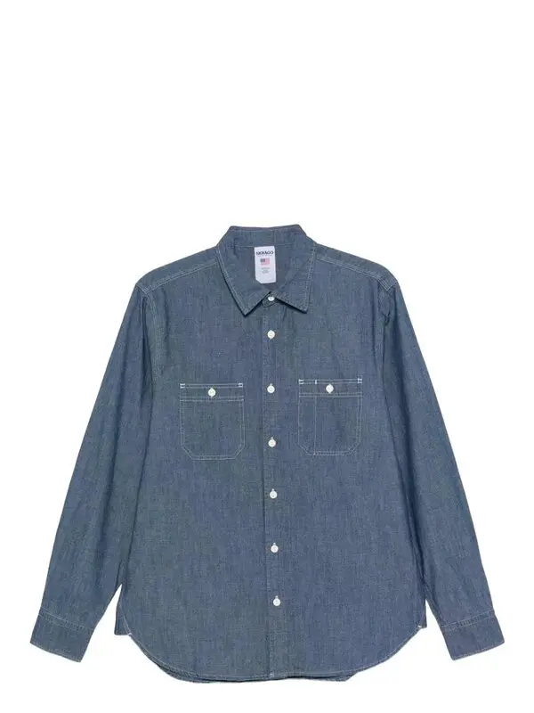 SEBAGO Chest-pocket Long-sleeve Shirt - Blue