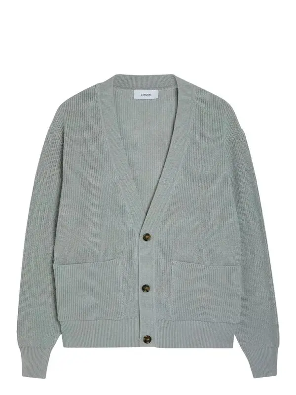 LARDINI Button Pockets Cardigan - Grey