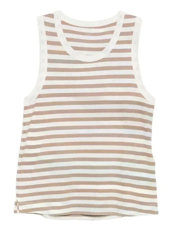 Majestic Filatures Striped Tank Top - White