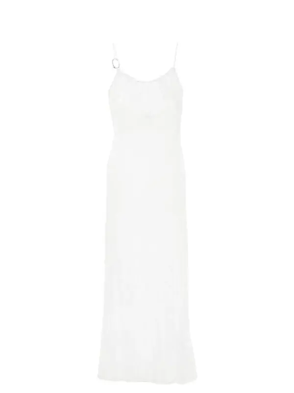 Oseree Lace Ring-detail Maxi Dress - White