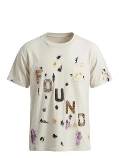 FOUND Tapestry Logo Paint Tee Shirt - White