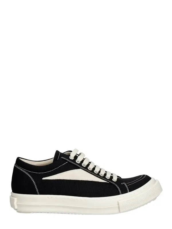Rick Owens Denim Vintage Low Sneakers - Black/milk