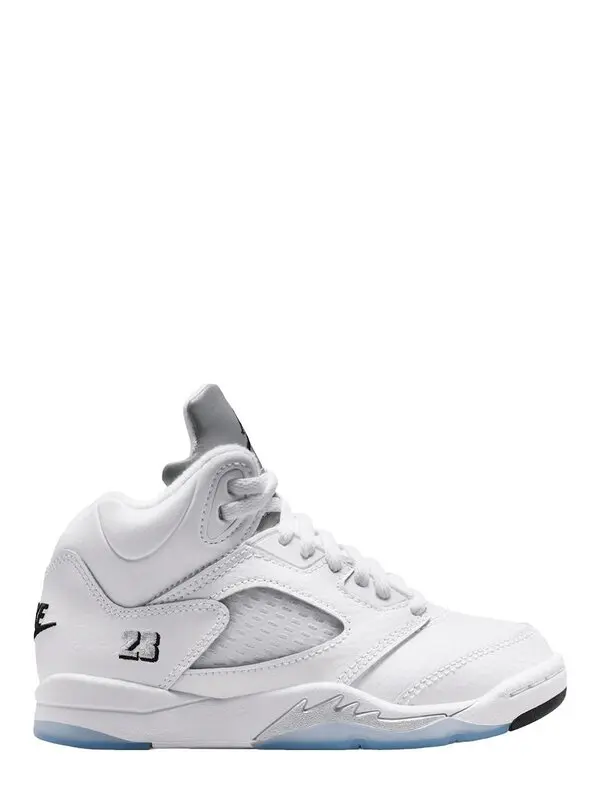 JORDAN 5 Retro Metallic Sneakers - White/metallic Silver/black