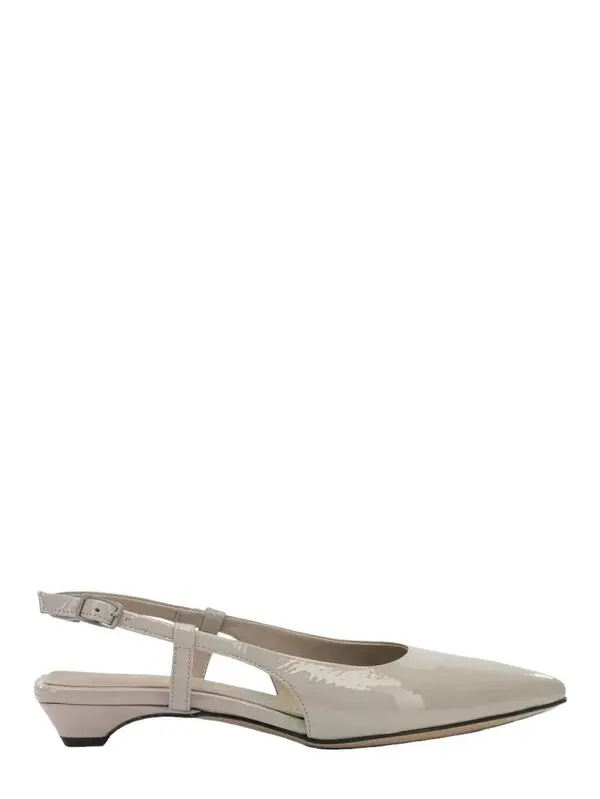 POMME D´OR Greta Patent Leather Slingback Pumps - Neutrals