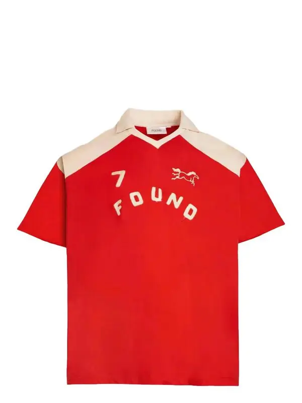 FOUND Logo-detail Short-sleeve T-shirt - Red