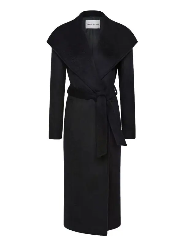 Rebecca Vallance Bower Belted Wool Coat - Blue