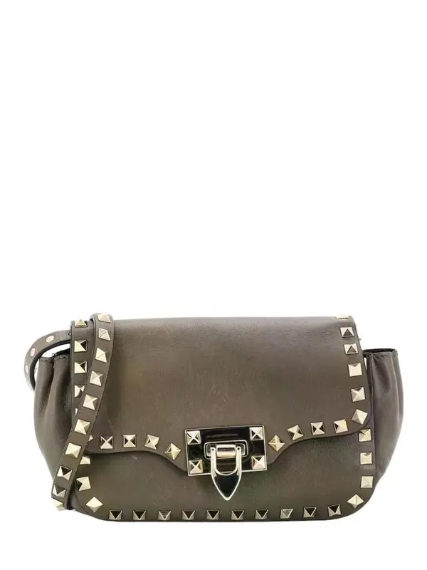 Valentino Garavani Rockstud Flip Lock Flap Bag - Green